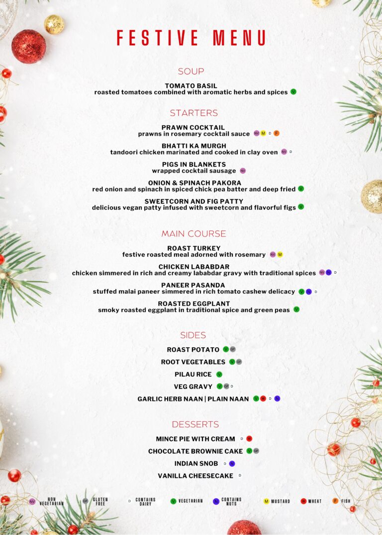 Festive Menu - summerhousebarandgrill
